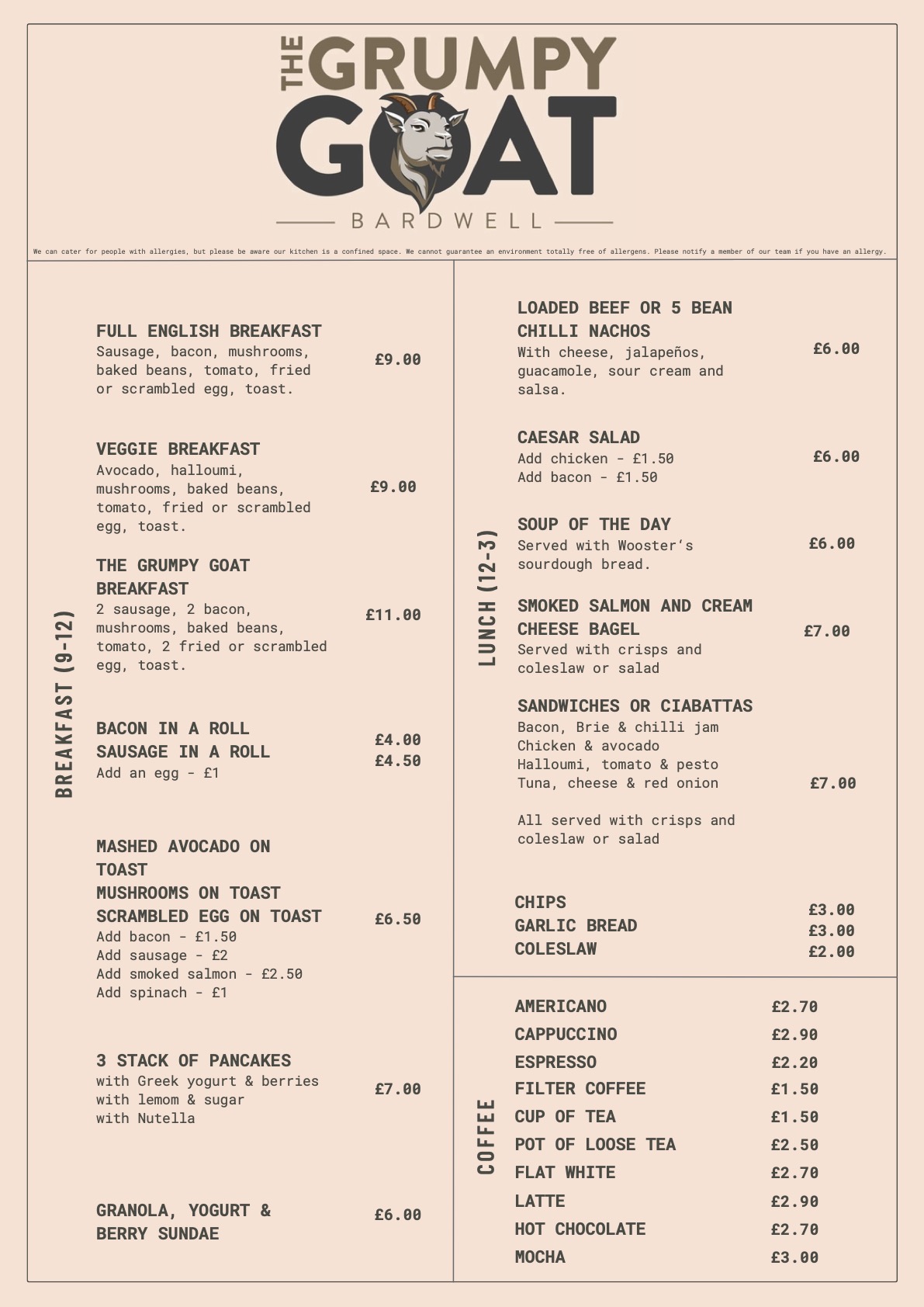 Coffee Shop – The Grumpy Goat